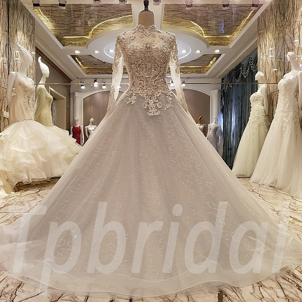 Two Color Wedding Dress Grey And Green Ball Gown Prom Dress