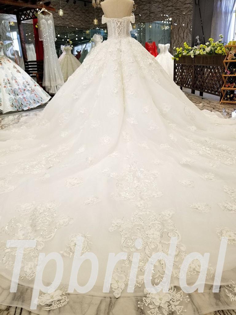 Crystal Ball Gown Wedding Dress Custom Made Haute Couture