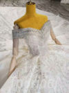 Crystal Ball Gown Wedding Dress Off The Shoulder With Train